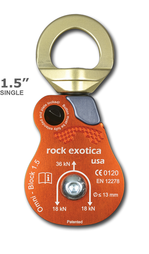 Omni-Block Swivel Pulleys | Rock Exotica rope rescue and rigging pulleys